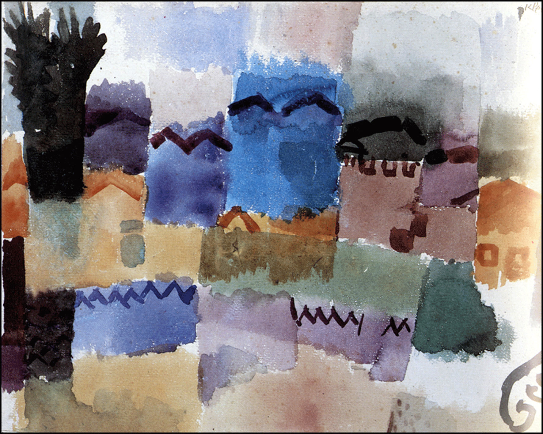 Paul Klee, Front of a Mosque in Tunis, 1914 | Wasserfarben kunst ...